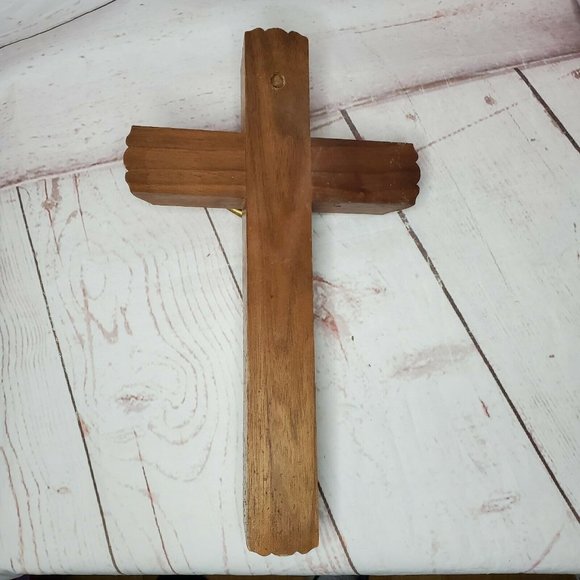 Unlisted | Other | Vintage Catholic Wooden Crucifix Cross With Hidden ...